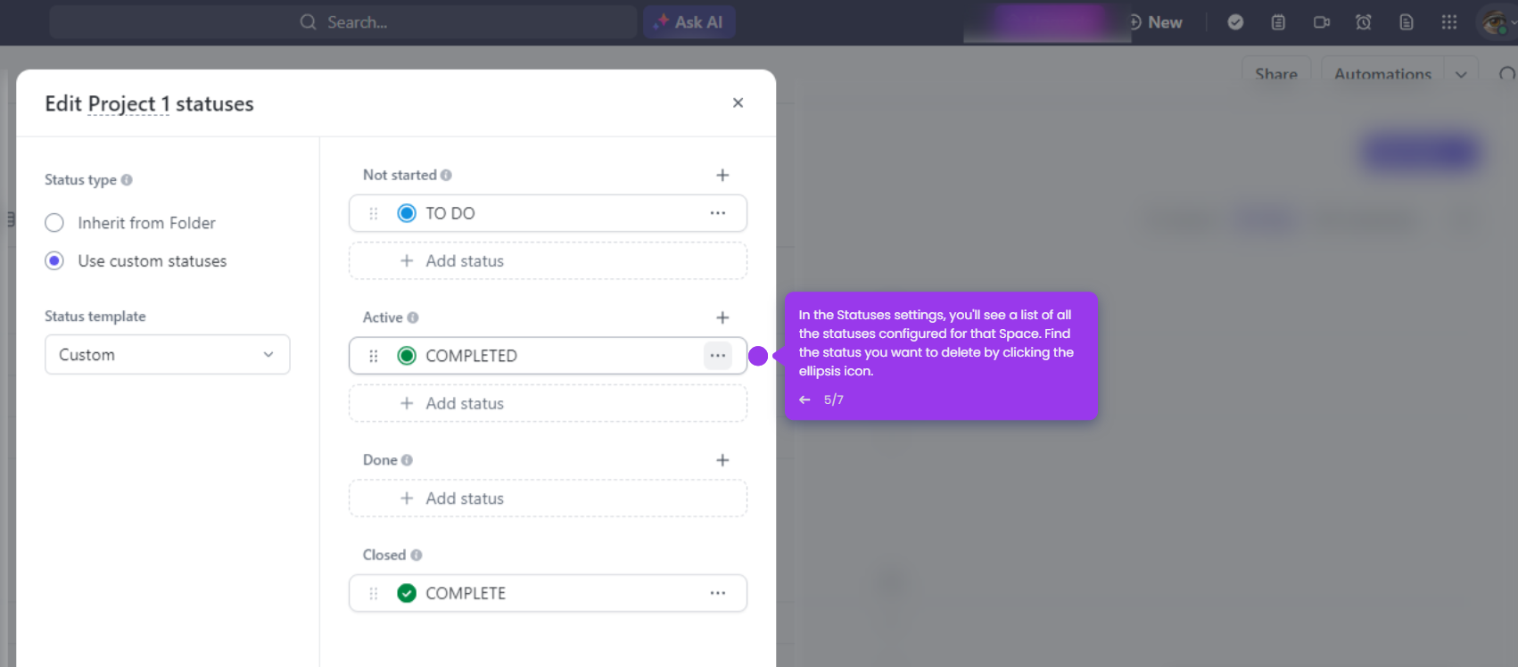 How to Delete Status in Clickup: 1-Min Guide
